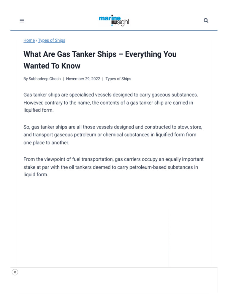 What Are Gas Tanker Ships - Everything You Wanted To Know | PDF ...