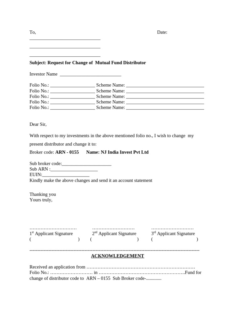 Broker Change Form | PDF