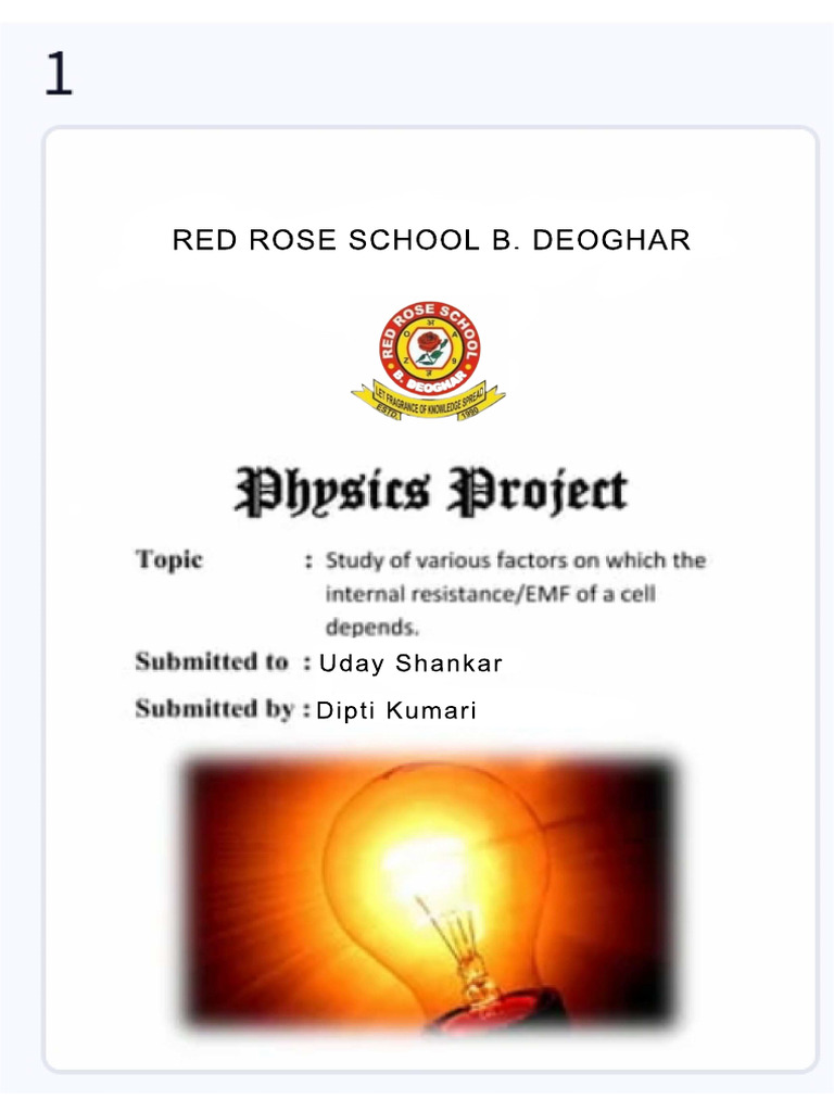physics project dipti_edited | PDF