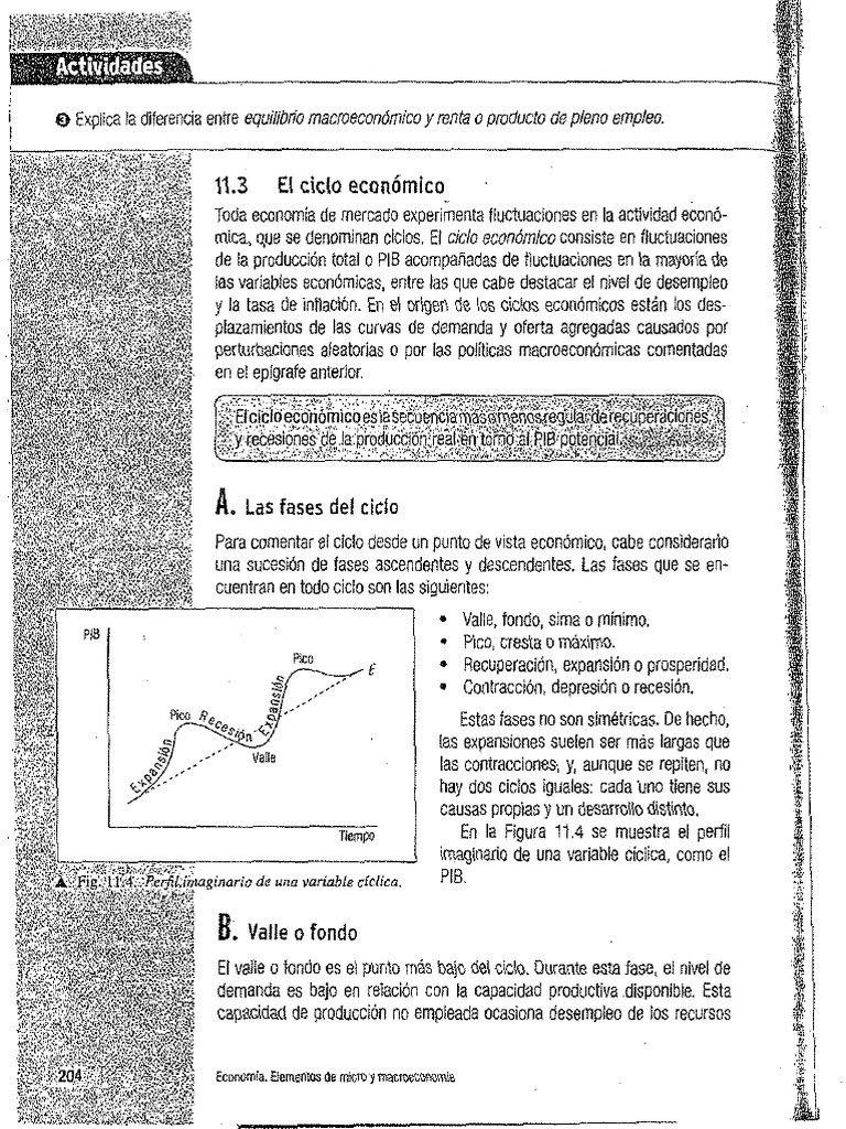 Mochon y Becker - Elementos de micro y macroeconomía pp. 218-223 | PDF | Ciclo comercial ...