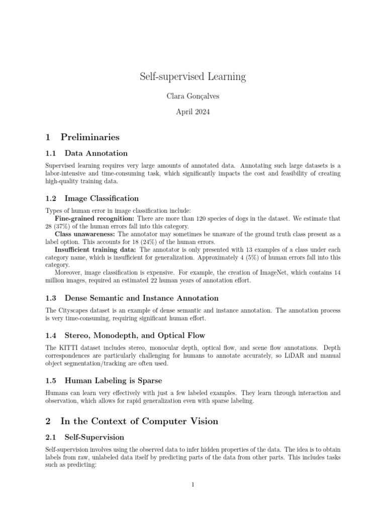 Self Supervised Learning | PDF | Artificial Intelligence | Intelligence (AI) & Semantics