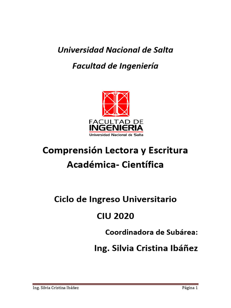 CIU 2020 Comprensión Lectora | PDF | Aprendizaje | Comprensión lectora