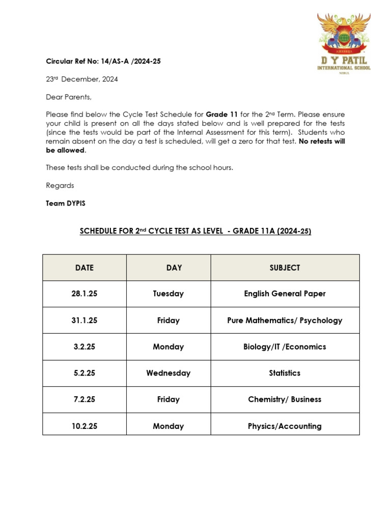 AS Level 2nd Cycle Test | PDF