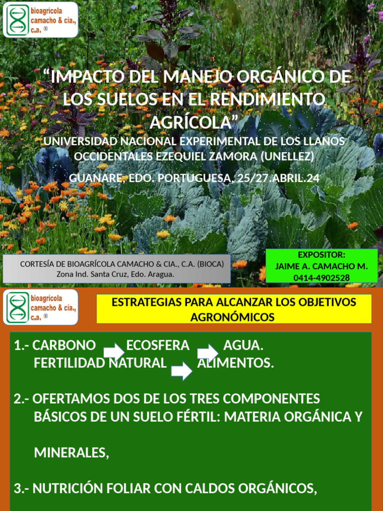 Conferencia 5 Jaime Camacho | PDF | Agricultura | Agricultura ecológica