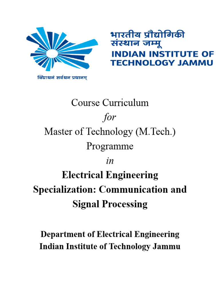 M.Tech in Electrical Engineering Curriculum | PDF | Antenna (Radio) | Electronic Filter