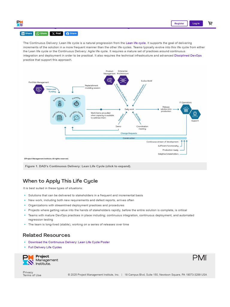 DAD Life Cycle - Continuous Delivery - Lean - Disciplined Agile (DA) | PDF
