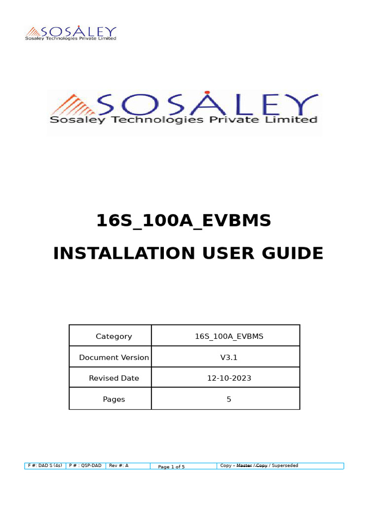 BMS_User_Installation_Guide (1) | PDF | Electrical Connector | Electrical Engineering