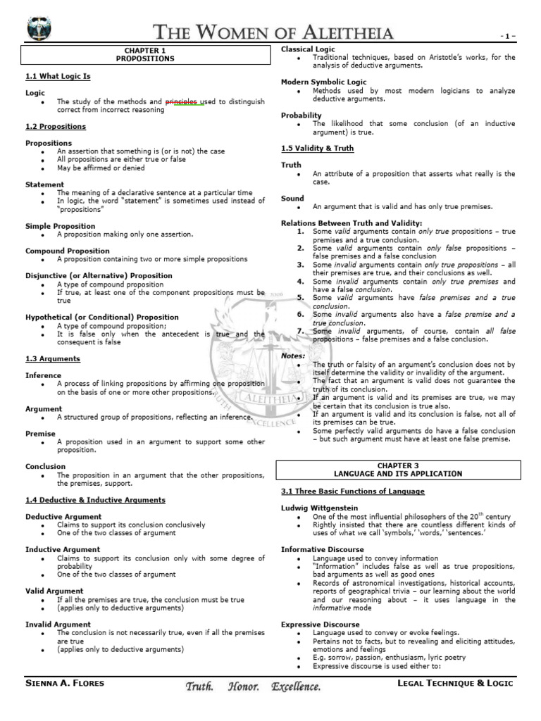 244970380-Legal-Technique-and-Logic-Reviewer-SIENNA-FLORES | PDF | Argument | Logic