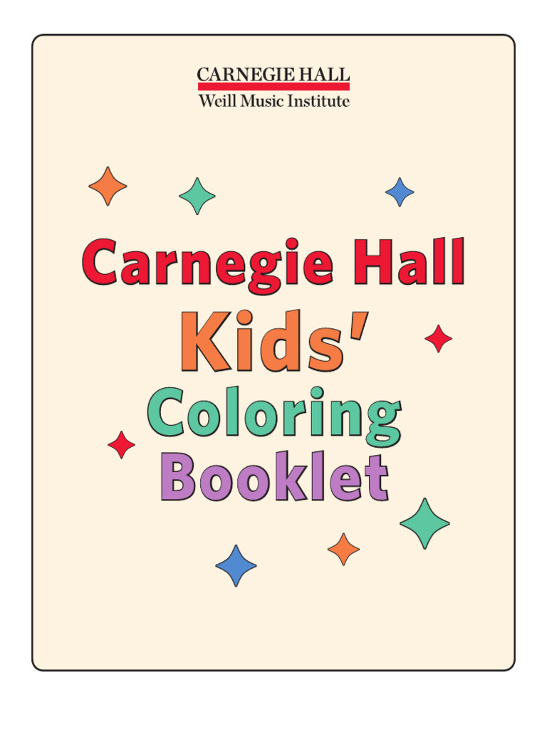 Carnegie Hall Kids Coloring Booklet | PDF | Accordion | Wolfgang ...