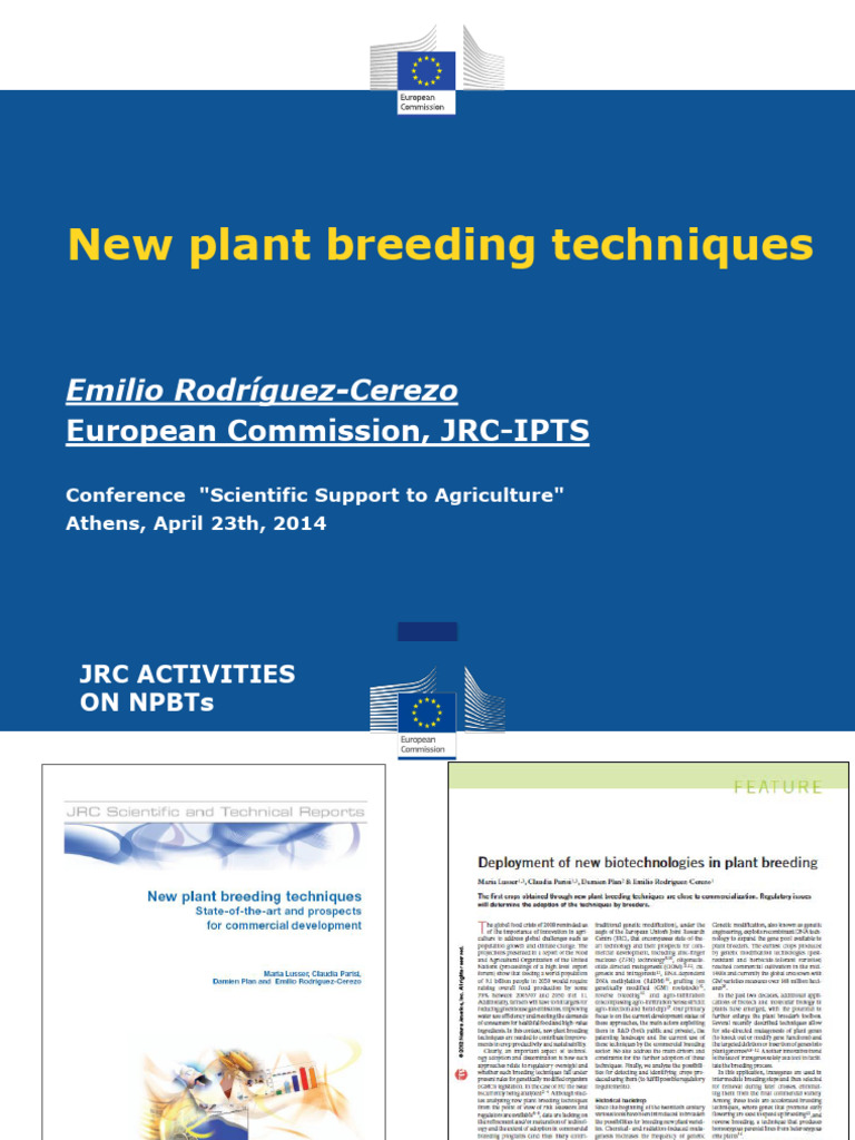 New Plant Breeding Techniques Overview Pdf Plant Breeding