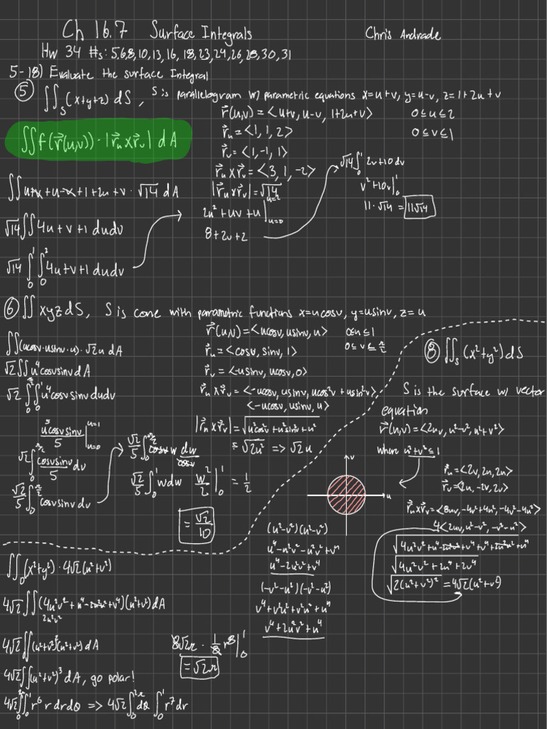 Hw 34 | PDF | Multivariable Calculus | Geometric Shapes