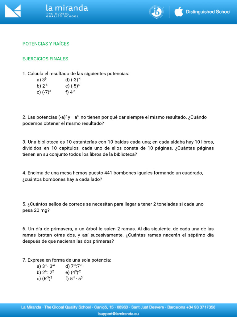 Ejercicios Finales 3 | PDF