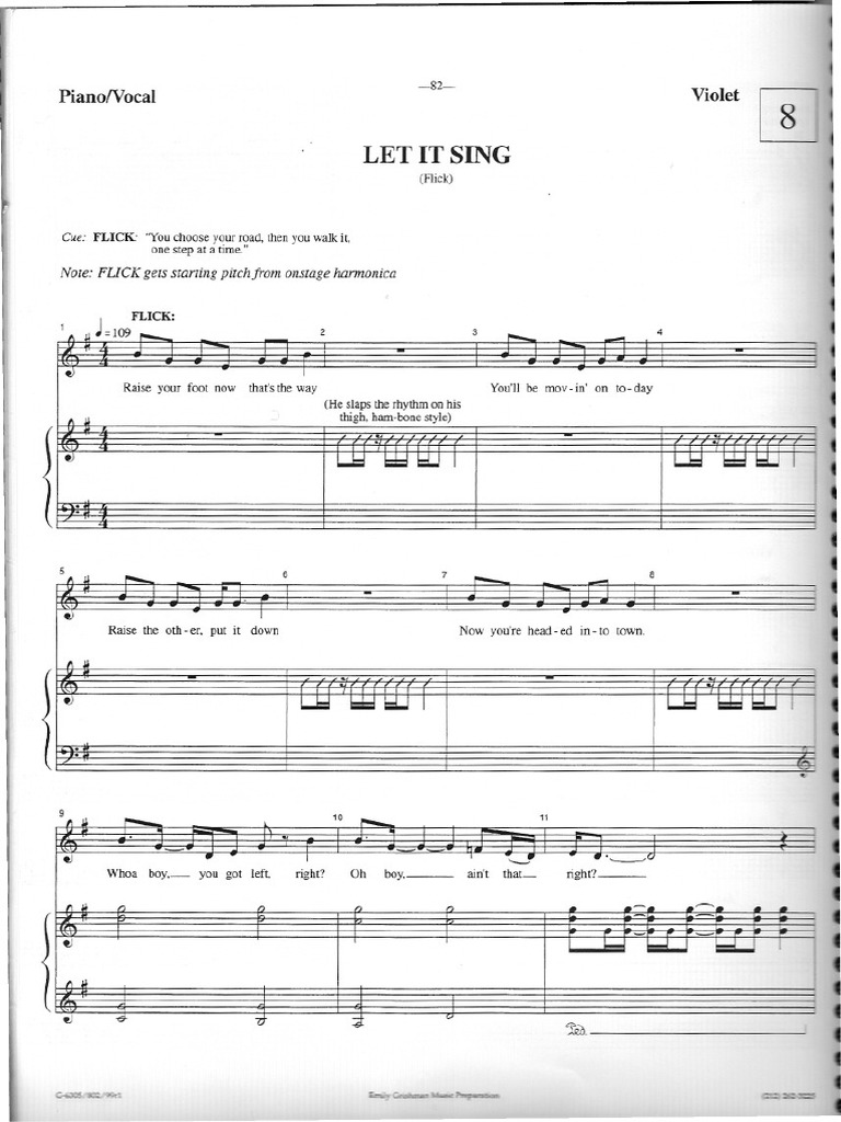 Let It Sing Violet Lyrics & Sheet Music | PDF