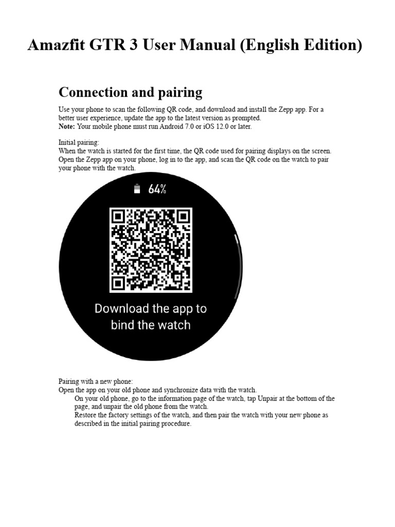 Amazfit GTR 3 User-Manual | PDF | Sleep | Swimming (Sport)