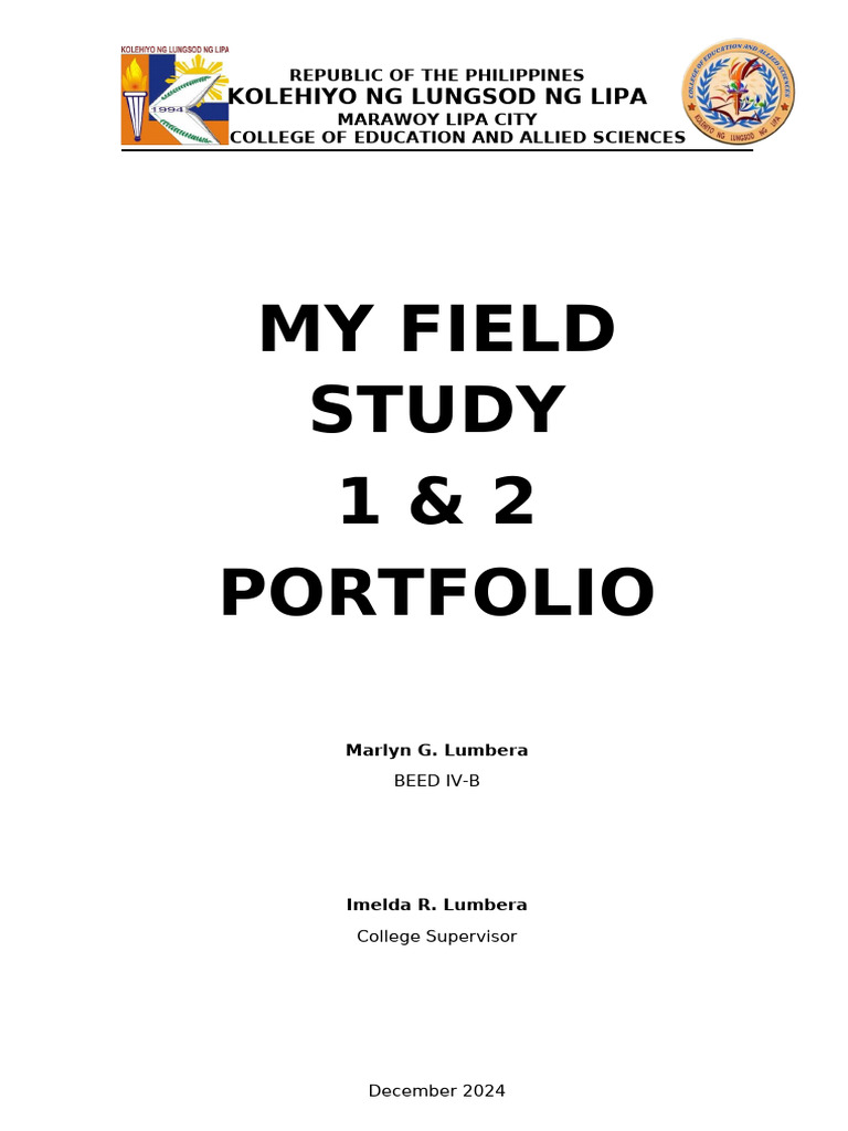 Education Portfolio: BEED IV-B | PDF
