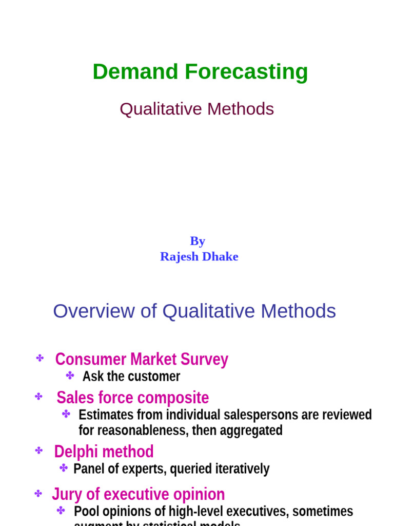 # 2b. Forecasting - Qualitative | PDF | Forecasting | Survey Methodology