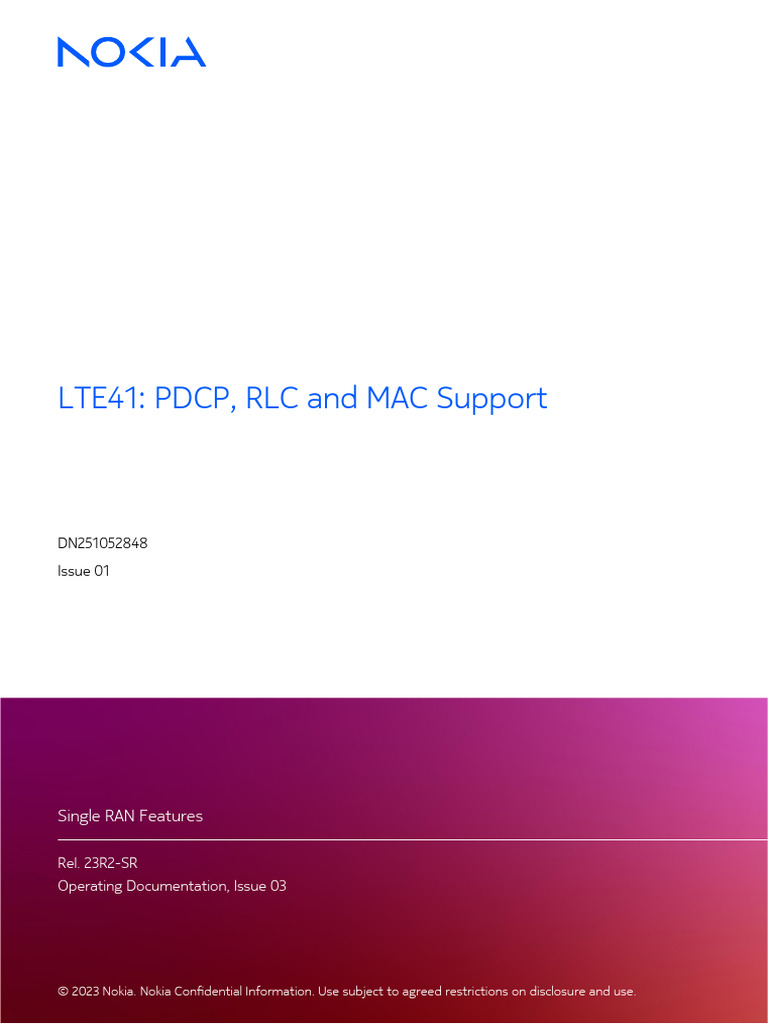 Lte41 PDCP RLC and Mac Support | PDF | Computer Network | Internet Protocols
