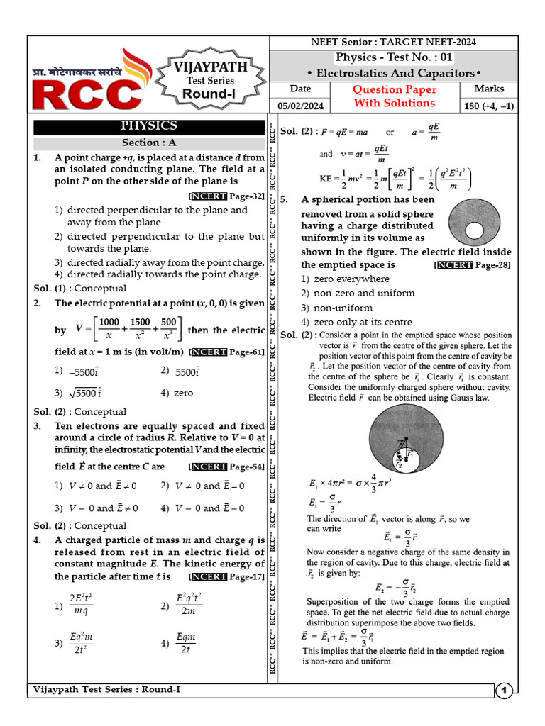 Solution (1) | PDF | Capacitor | Dielectric