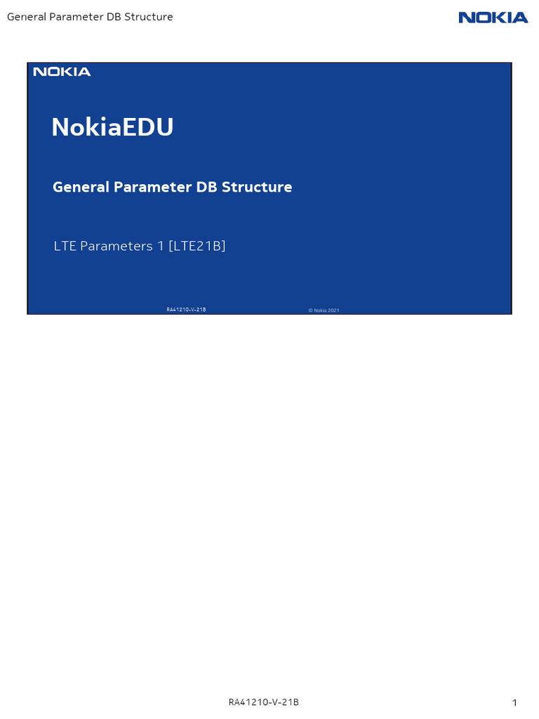 RA41210-V-21B - LE02 - General Parameter DB Structure | PDF | Lte (Telecommunication) | Copyright