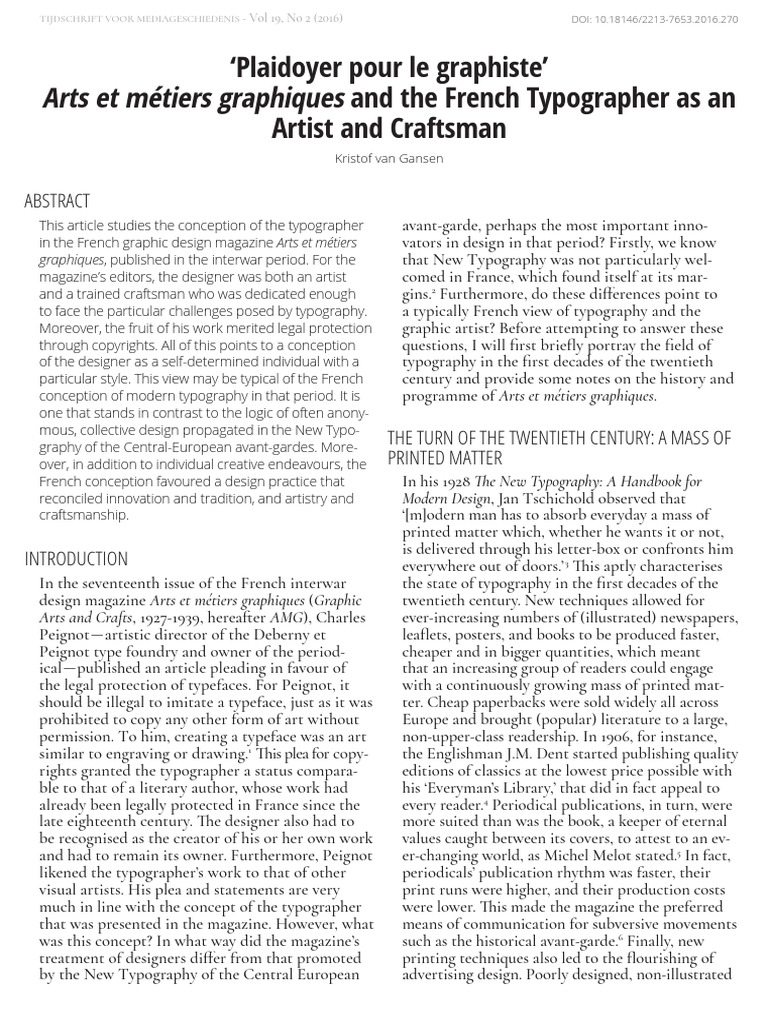 Van Gansen, Kristof_Plaidoyer pour le graphiste | PDF | Typography | Publishing