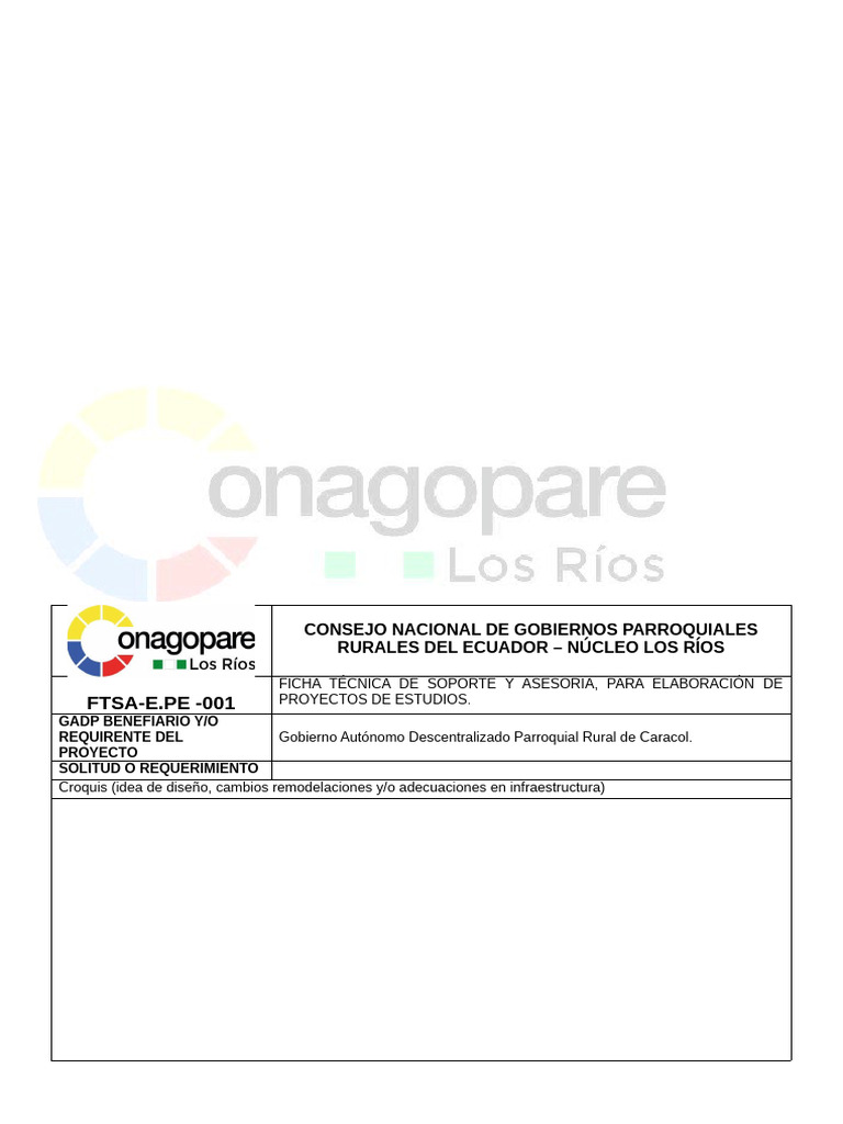 Modelo - Ficha de Levantamiento de Informaciòn | PDF
