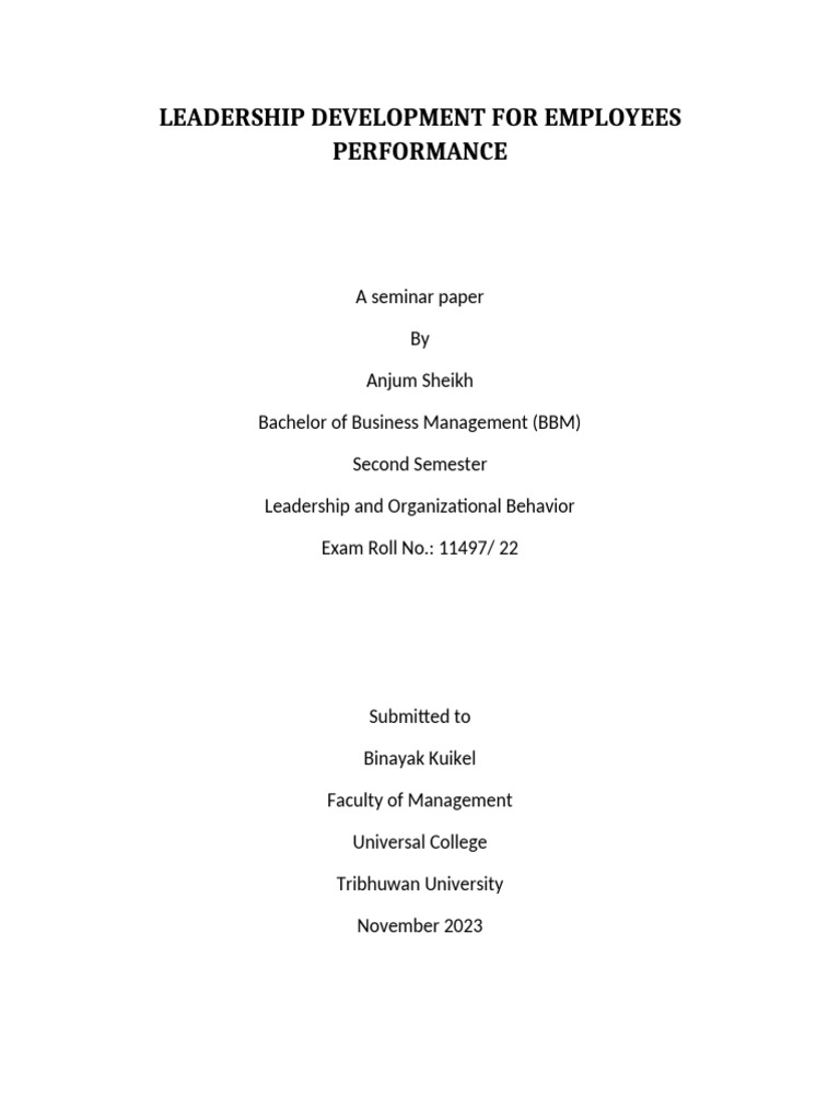Leadership Styles & Employee Performance | PDF | Leadership | Transformational Leadership