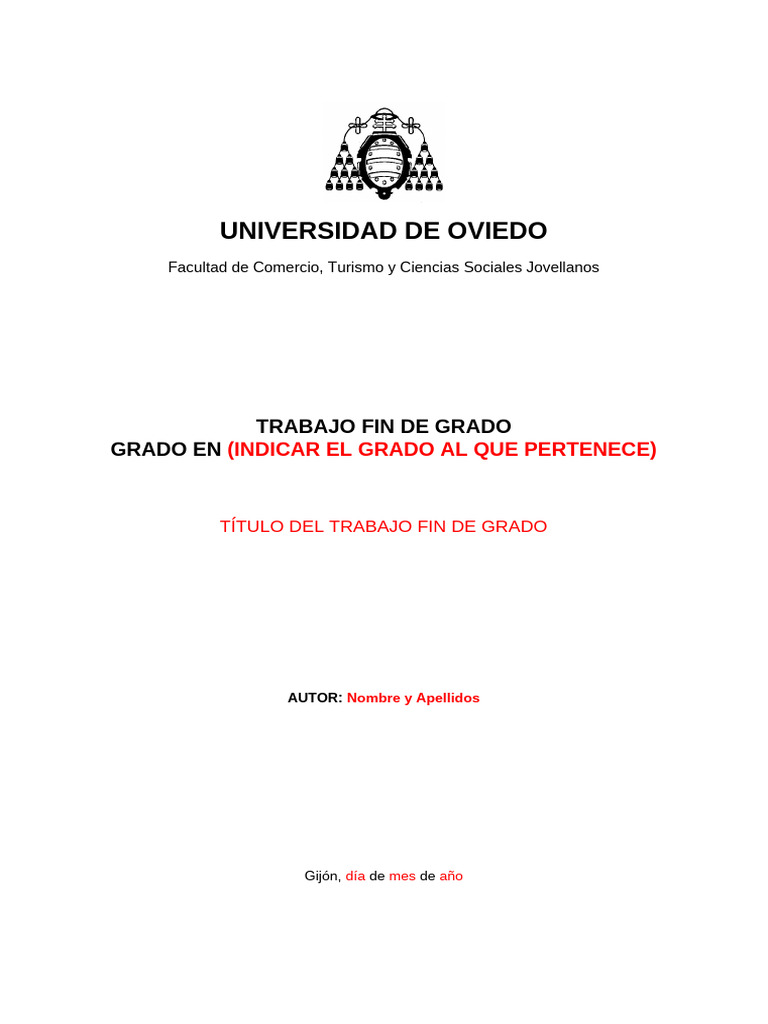 Portada TFG Universidad de Oviedo | PDF