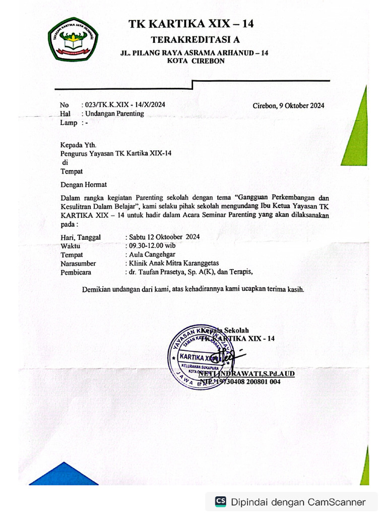 Undangan Parenting | PDF