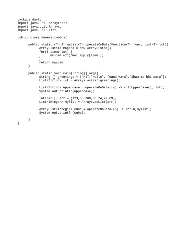 Generic Lambda | PDF