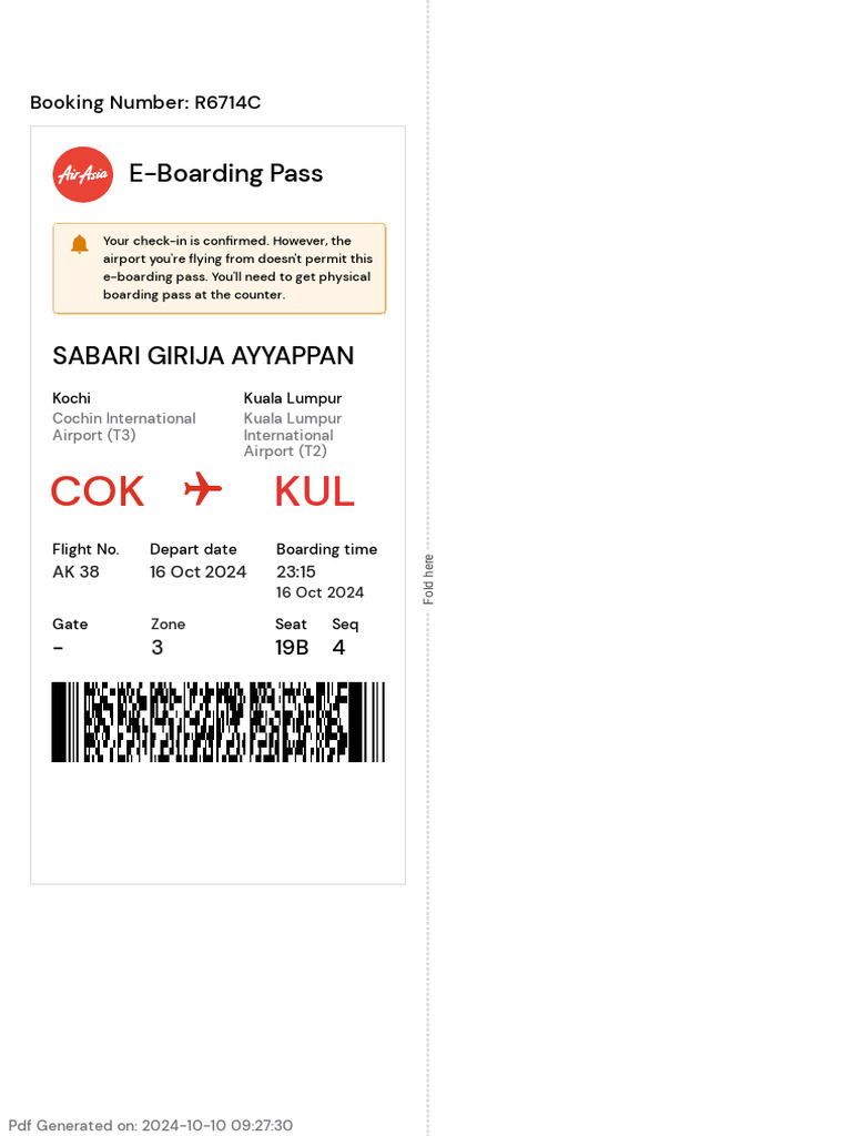 COK-HKT_BoardingPass2 | PDF