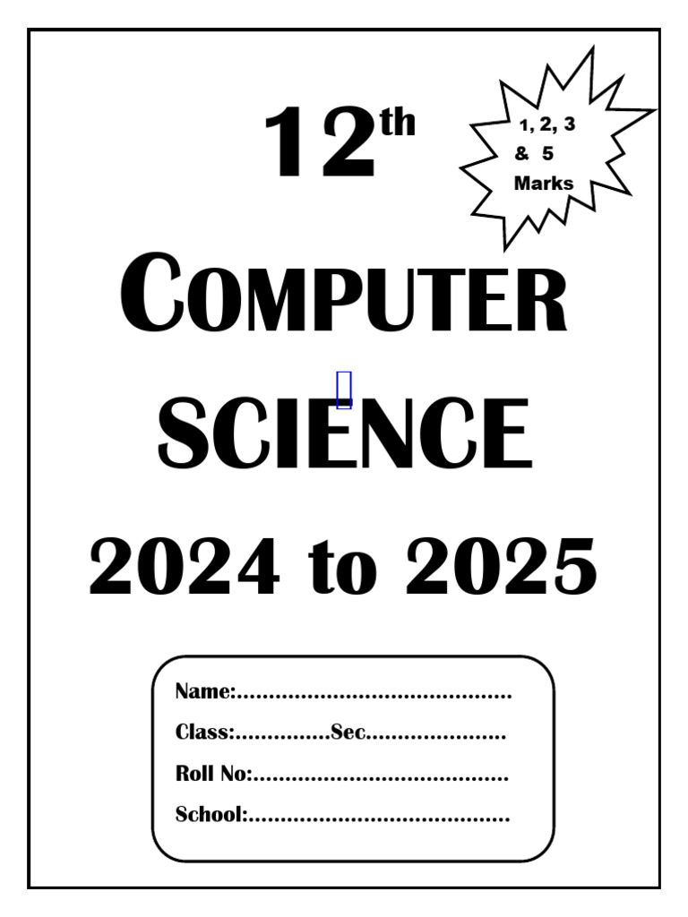 12th-Computer-Science-Chapter-1-to-5-123-And-5-Mark-Study-Material ... 12th-Computer-Science-Chapter-1-to-5-123-And-5-Mark-Study-Material ...
