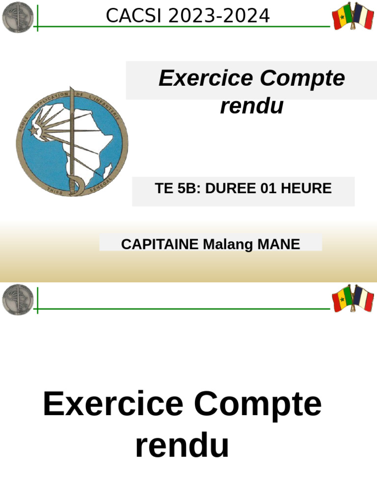 TE 5B EXERCICE COMPTE-RENDU | PDF