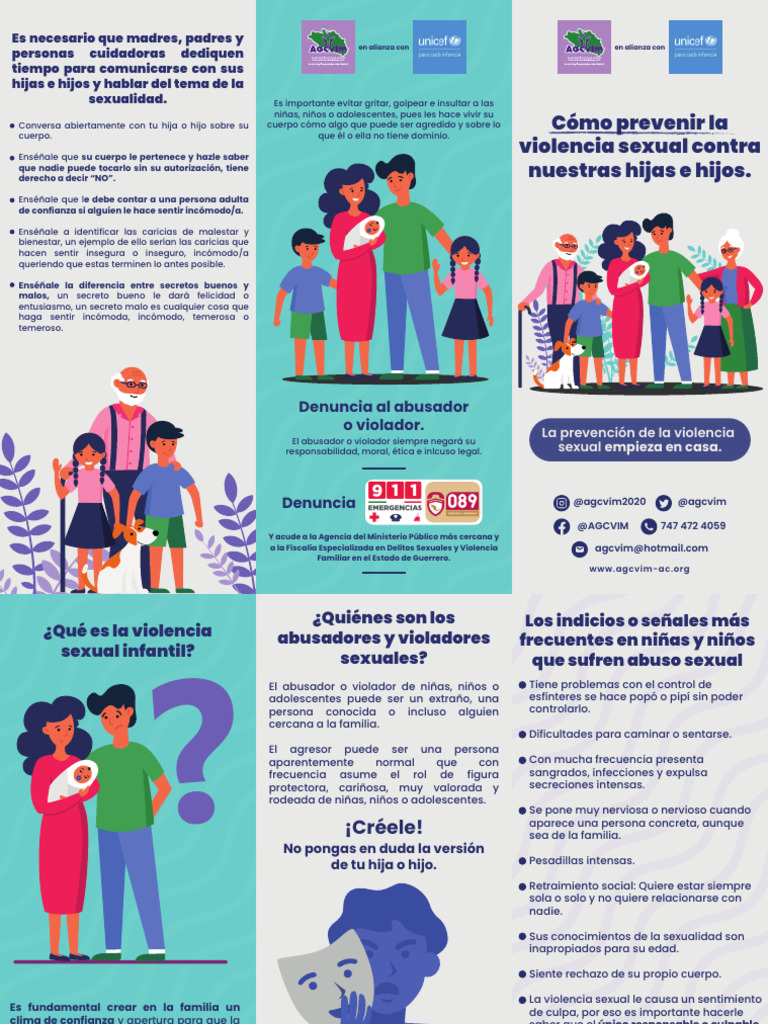 Triptico Prevencion Abuso Sexual 1 1 | PDF | Violación | Abuso sexual