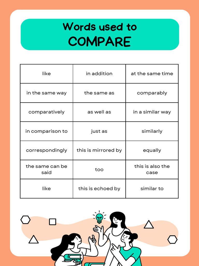 English Compare and Contrast Words | PDF