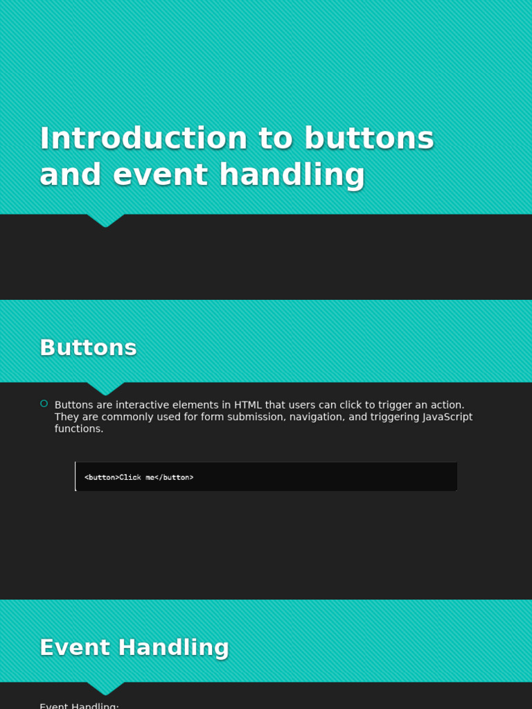 Introduction to buttons and event handling | PDF Introduction to buttons and event handling | PDF