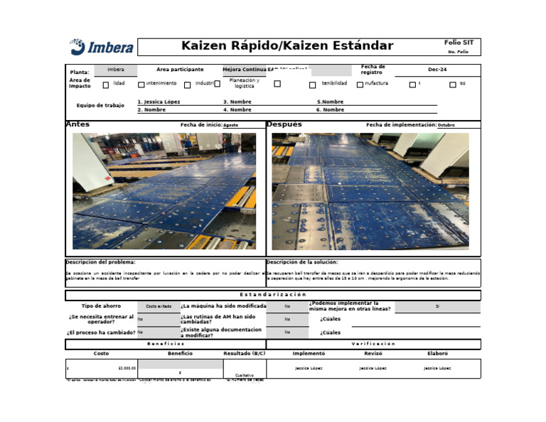 Formato Quick Kaizen | PDF