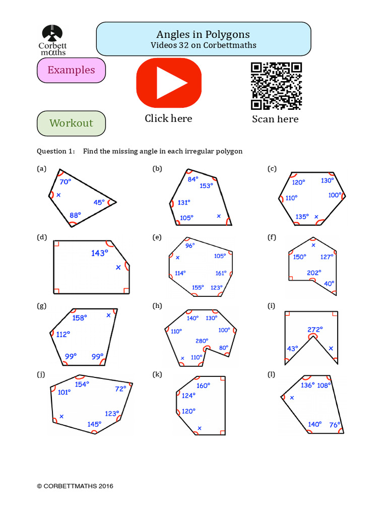 Angles in Polygons Pdf2 | PDF | Polygon | Polytopes