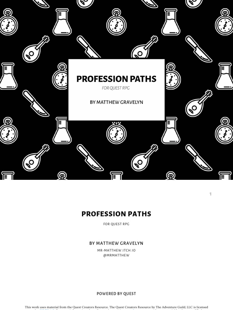 Profession Paths for Quest RPG | PDF