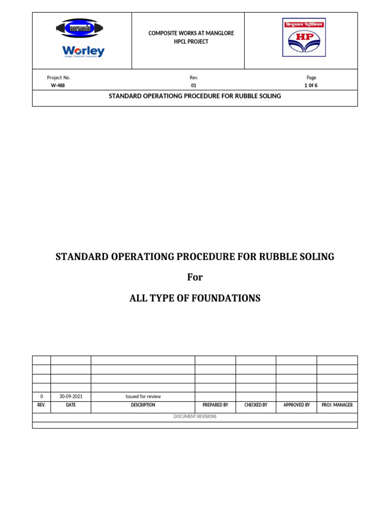 Rubble Soling Procedure for Foundations | PDF | Foundation (Engineering ...