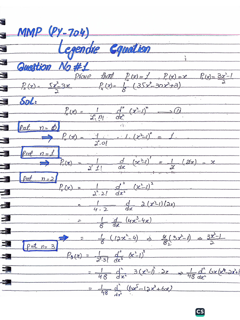 Legendre Polynomial (1) | PDF