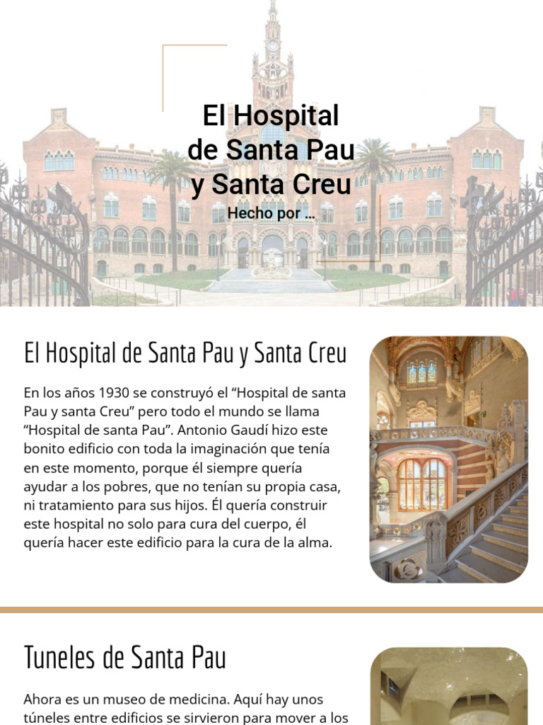 Hospital de Santa Pau: Modernismo y Gaudí | PDF