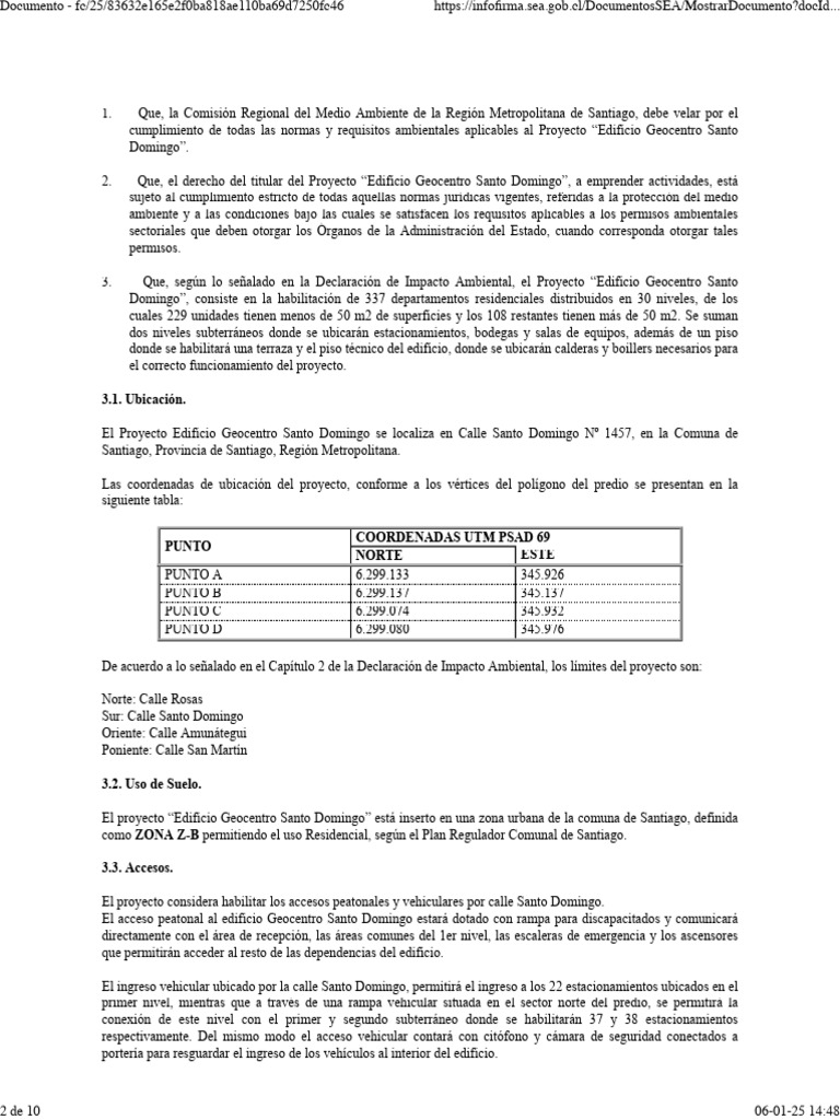 Proyecto Edificio Geocentro Santiago | PDF | Santiago