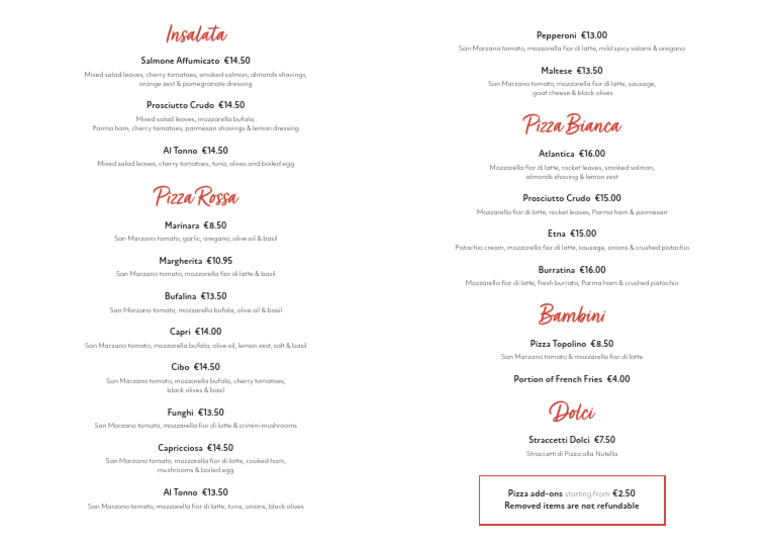 cibo-menu | PDF | Mozzarella | Pizza