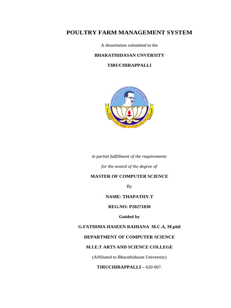 Poultry Farm Management System | PDF | Databases | Php