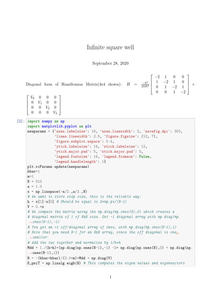 Infinite Square Well 241223 141513 | PDF | Operator Theory ...