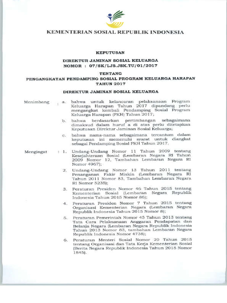 SK Pendamping 2017 | PDF