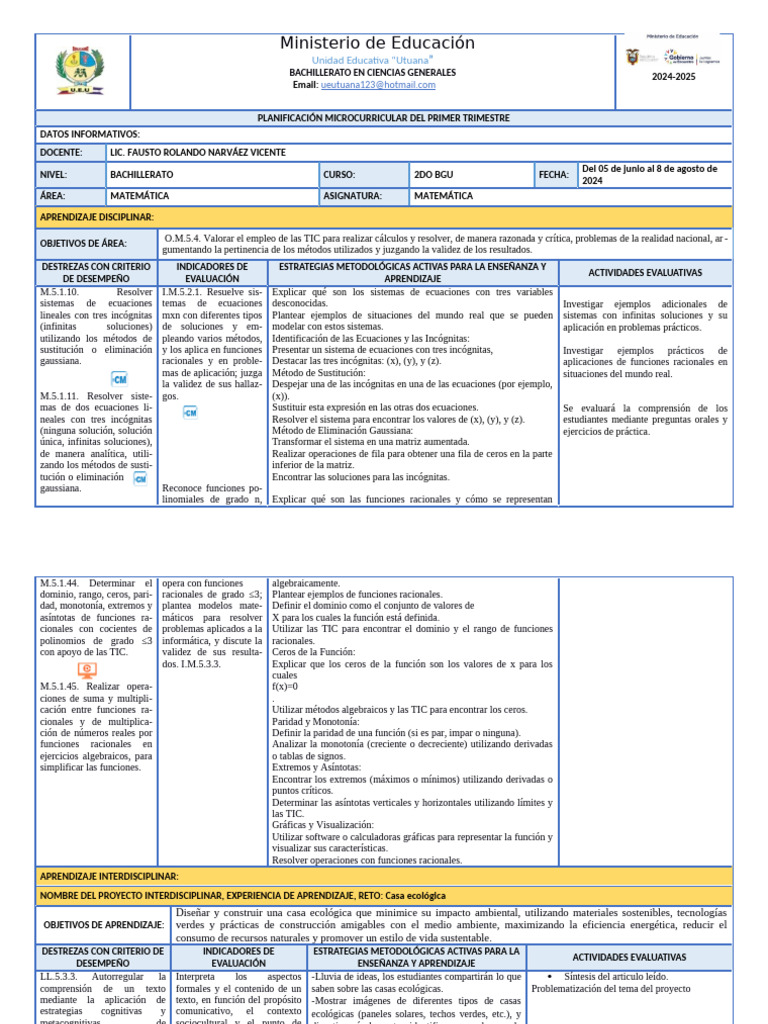 2do Bgu Mate | PDF | Ecuaciones