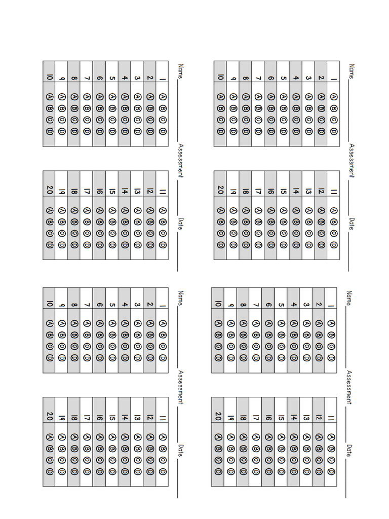 Answer Sheet | PDF
