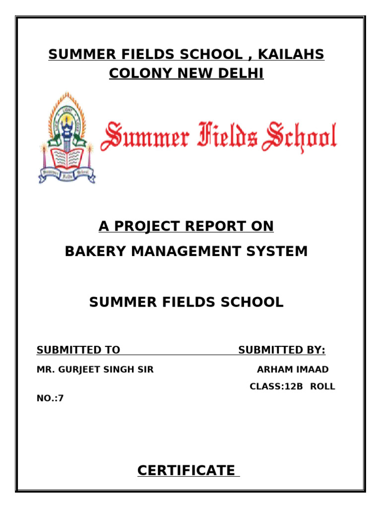 Cs Project Report | PDF