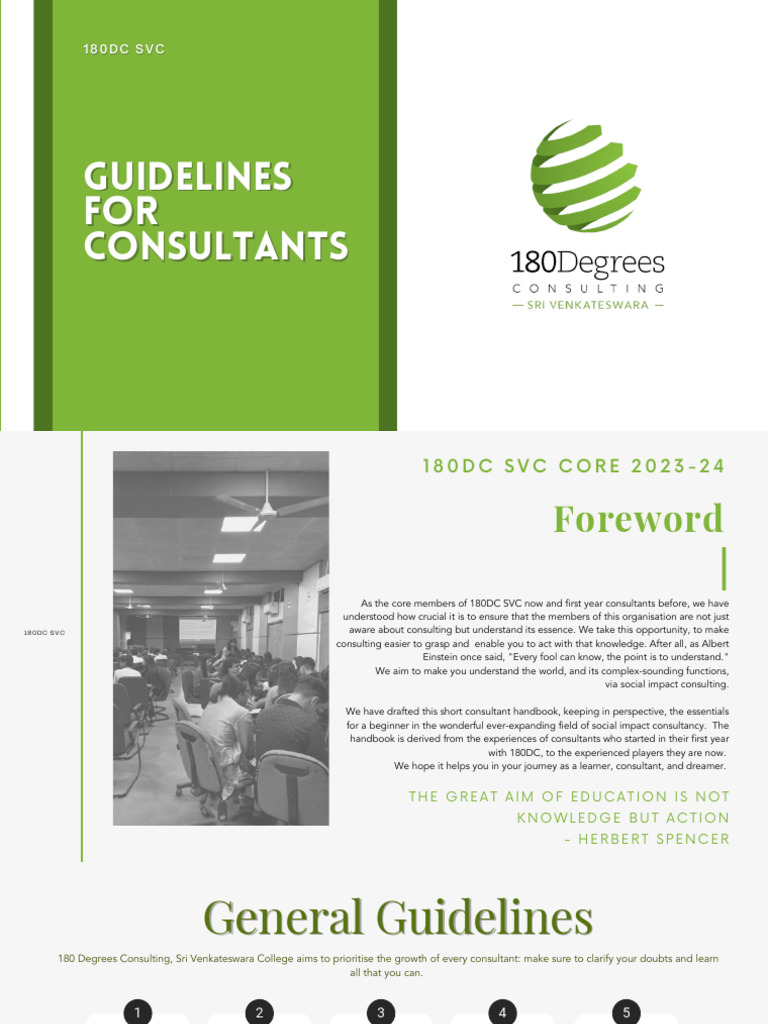 180DC SVC Consultant Guidelines | PDF